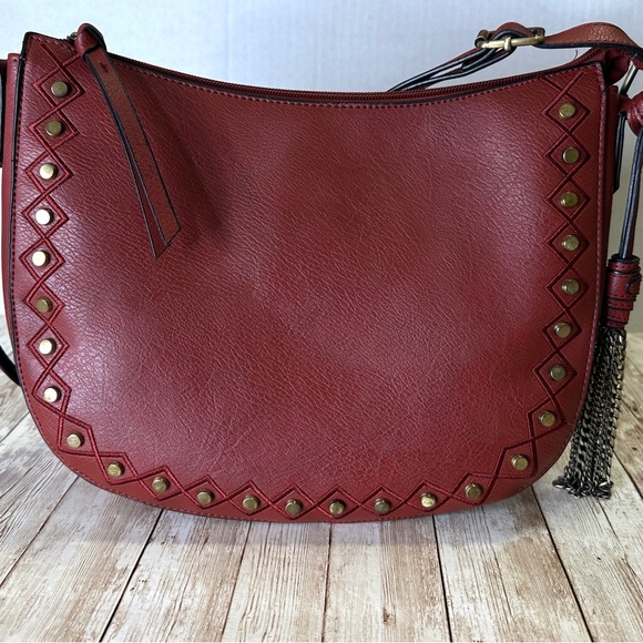 Gal | Bags | Gal Womens Purse In Rust Red With Gold Stud Detail Brass ...